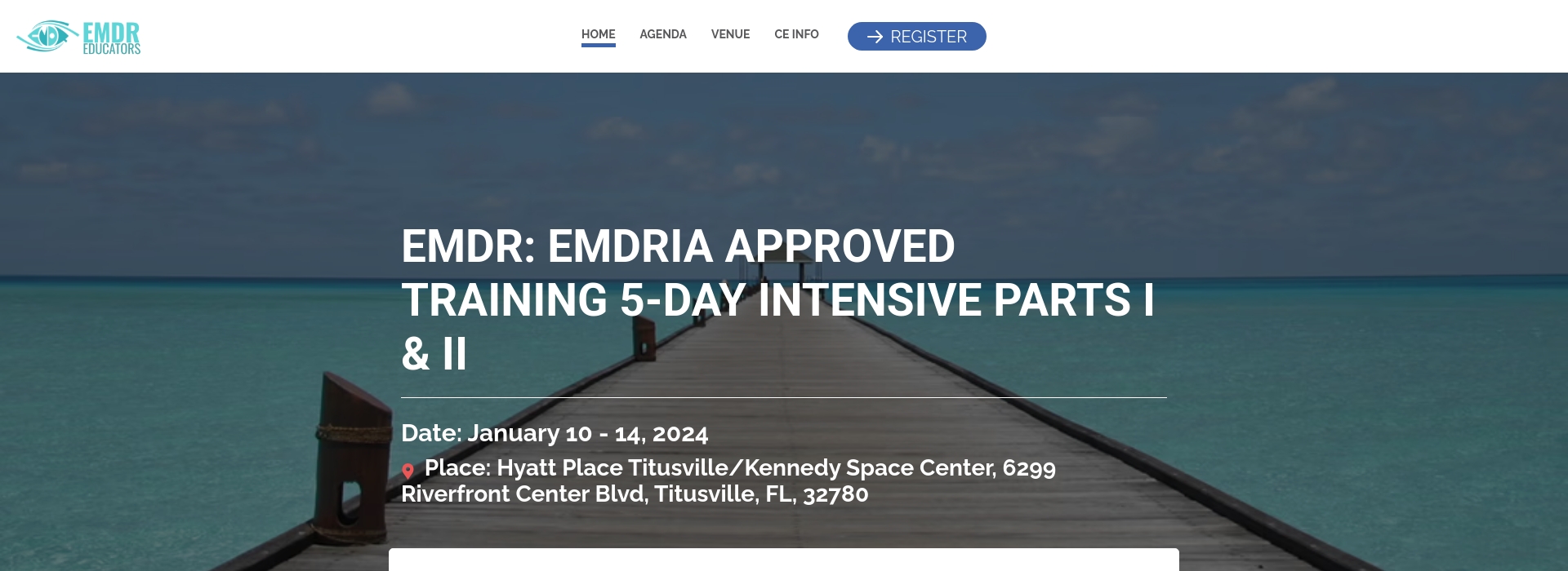 EMDR: EMDRIA APPROVED TRAINING 5-DAY INTENSIVE PARTS I & II