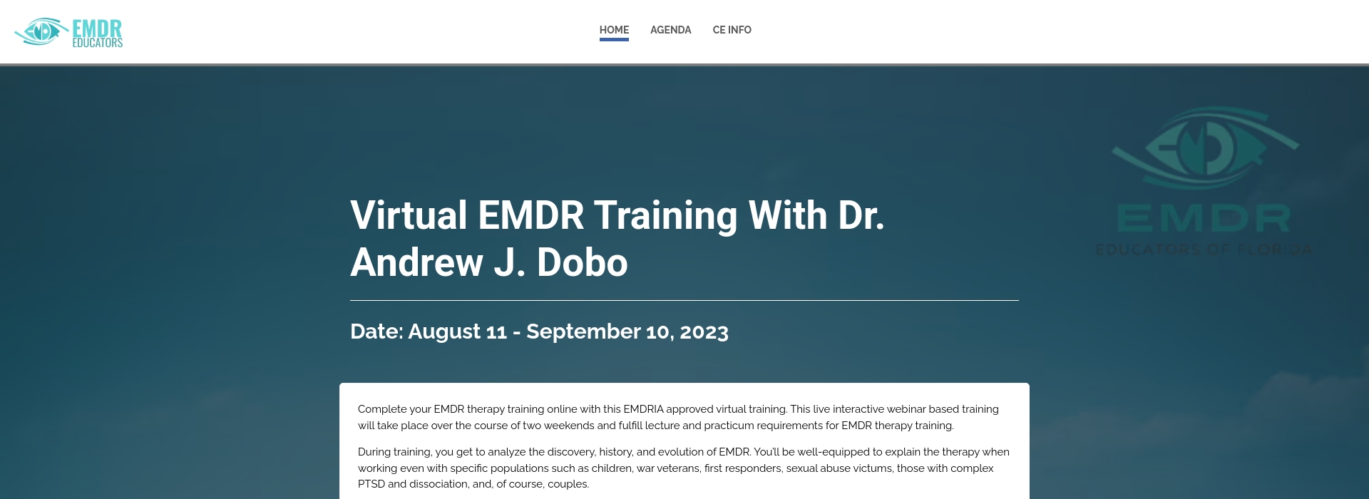 Virtual EMDR Training With Dr. Andrew J. Dobo