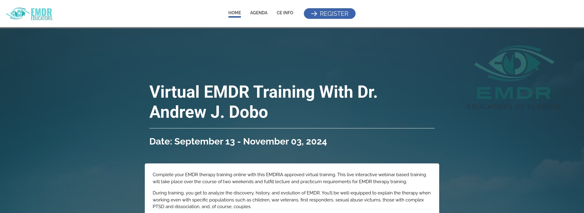 Virtual EMDR Training With Dr. Andrew J. Dobo